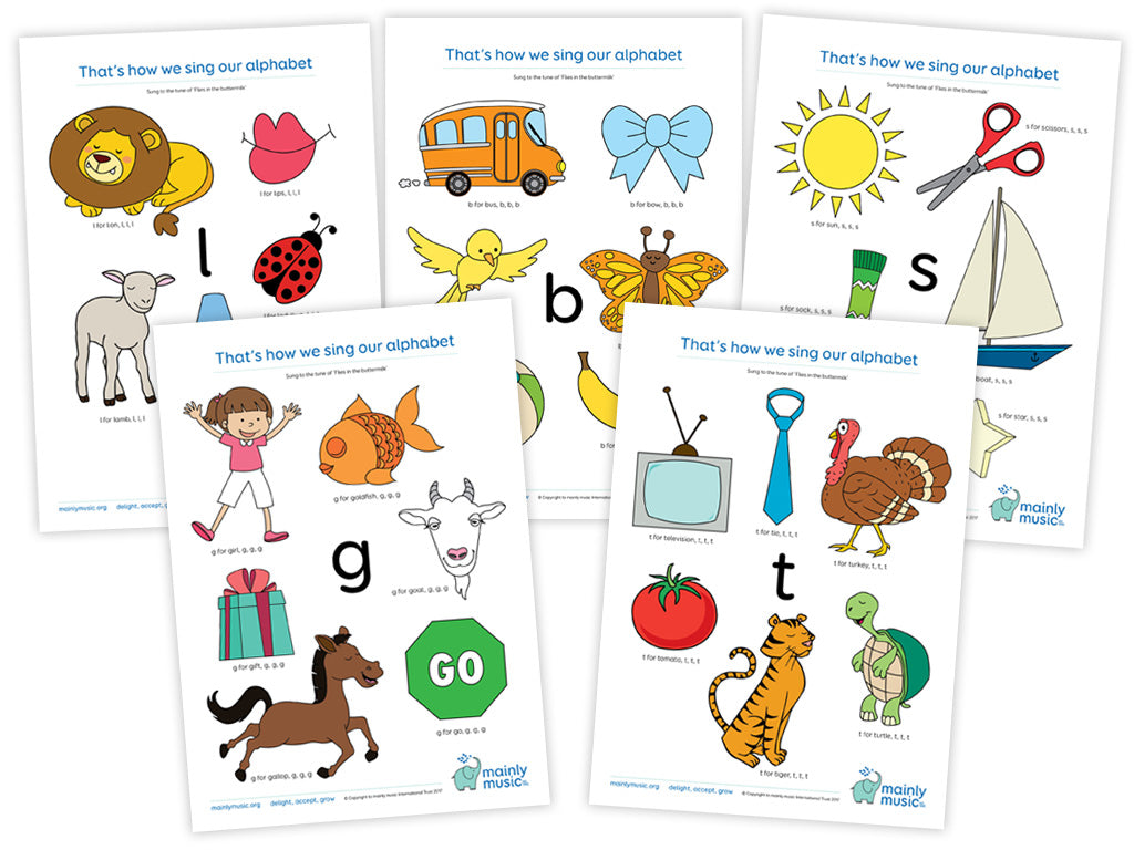 Our Alphabet - printable sheet – mainly music and mainly play Australia