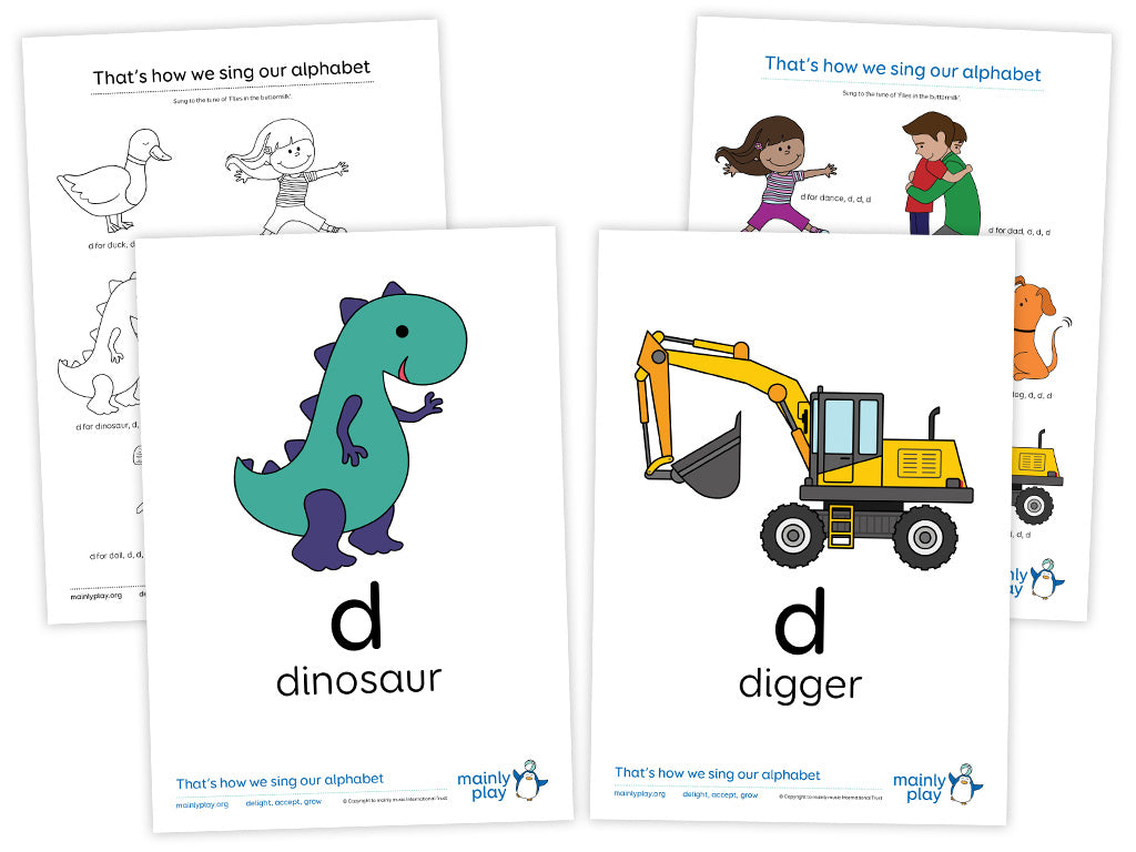 Our Alphabet - printable sheet – mainly music and mainly play Australia